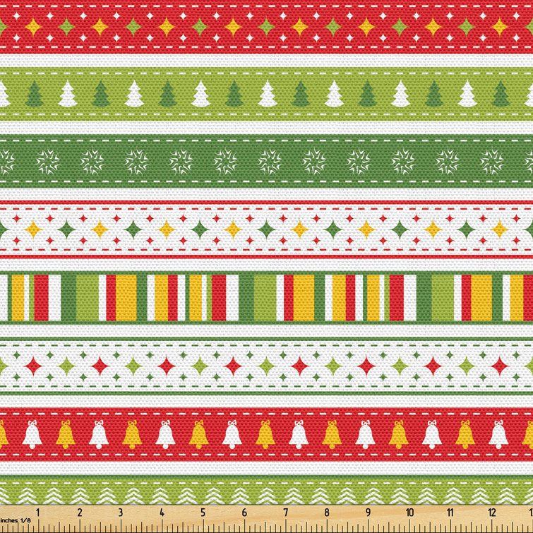 The Seasonal Aisle Ajahni Traditional Borders Fabric | Wayfair.co.uk